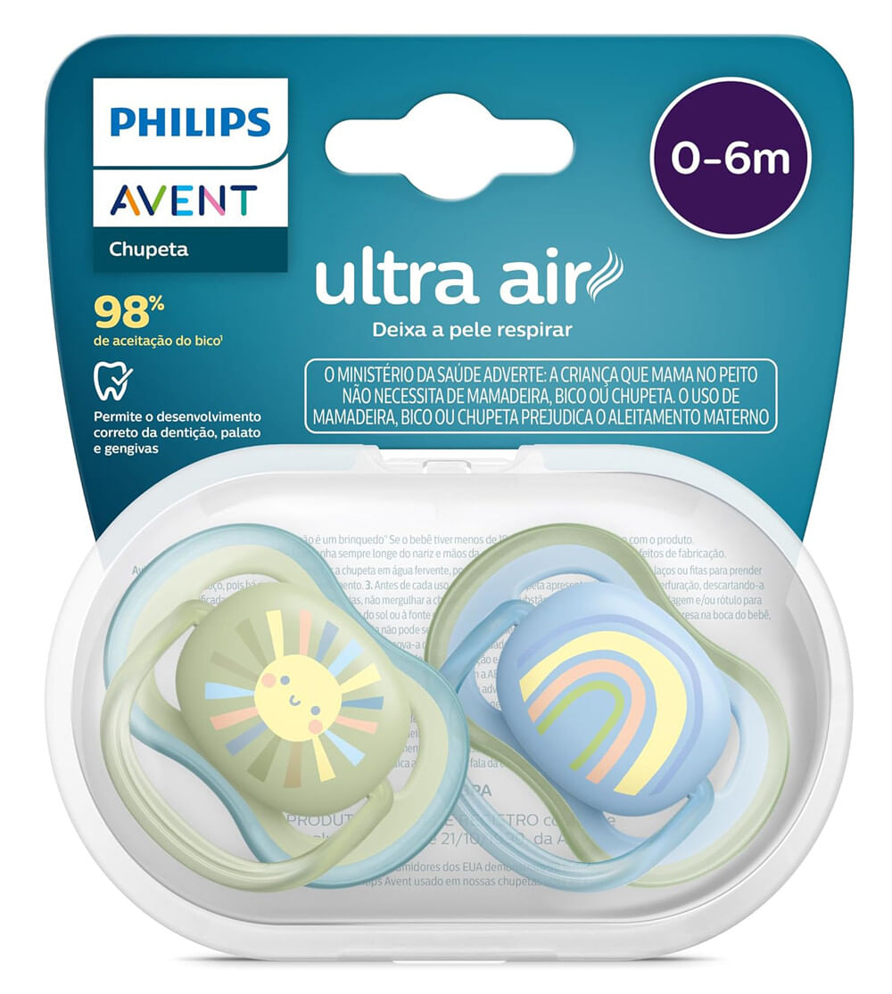 Chupeta Ultra Air 0 à 6 meses 2 Unidades - Alô Bebê - Loja Oficial