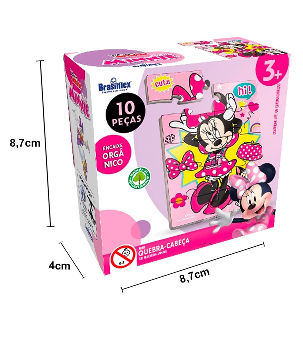 Mini Quebra Cabeça Minnie 10 Peças - Alô Bebê - Loja Oficial