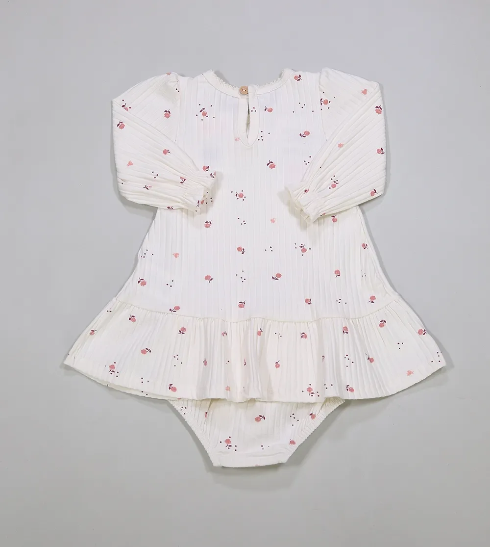 Vestido/Calcinha Rosas - Alô Bebê - Loja Oficial