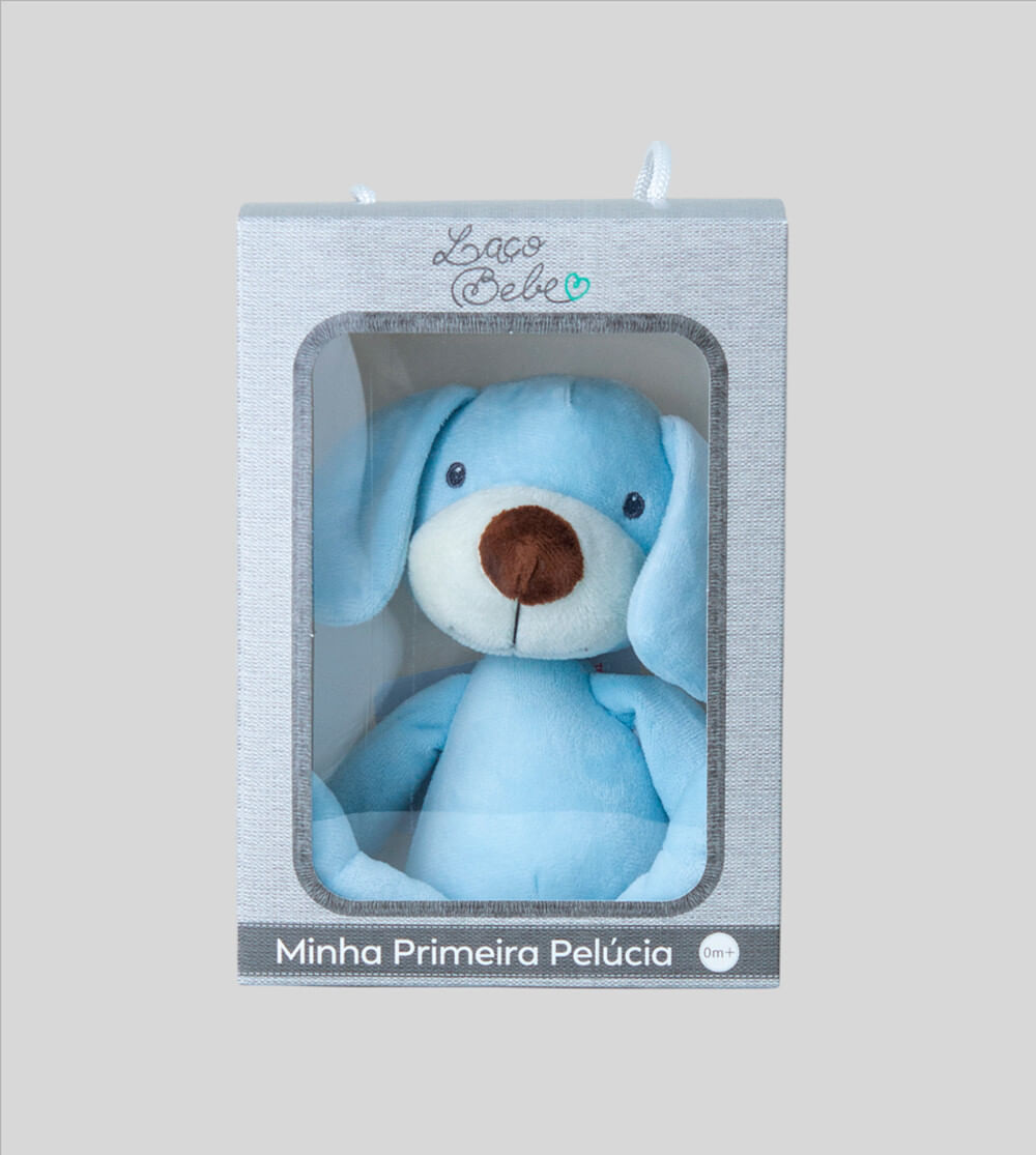 Minha Primeira Pelúcia Cachorro Azul - Alô Bebê - Loja Oficial